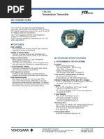 YTA610 Temperature Transmitter Specs | PDF | Thermocouple | Electricity