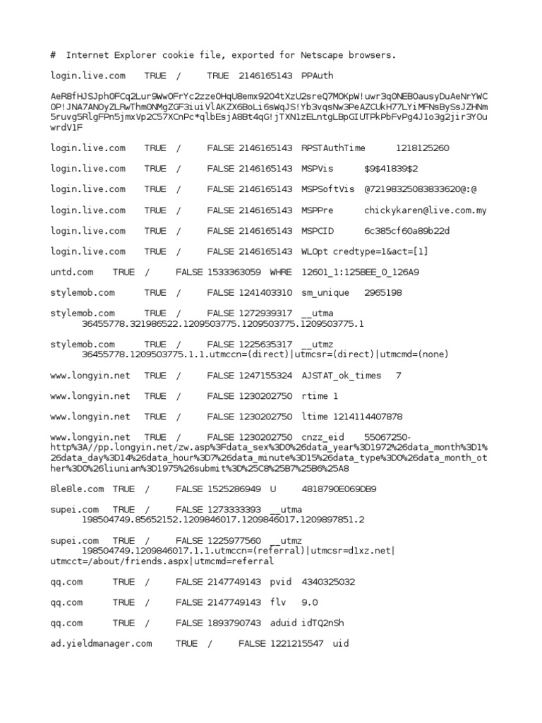 Cookies | PDF | Http Cookie | Computer Data