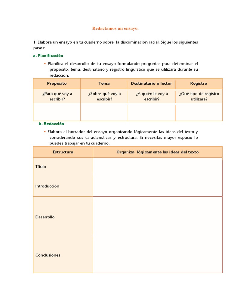 Redactamos Un Ensayo Comunicacion 8 | PDF