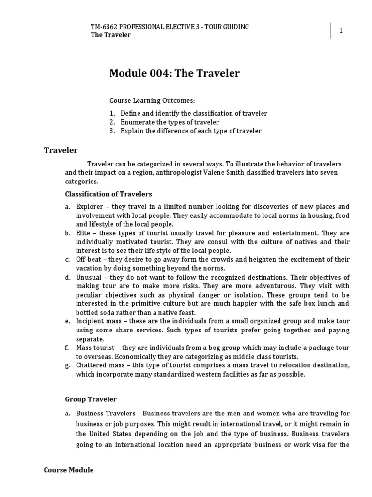 Module 4 Tour Guiding | PDF | Travel Visa | Tourism