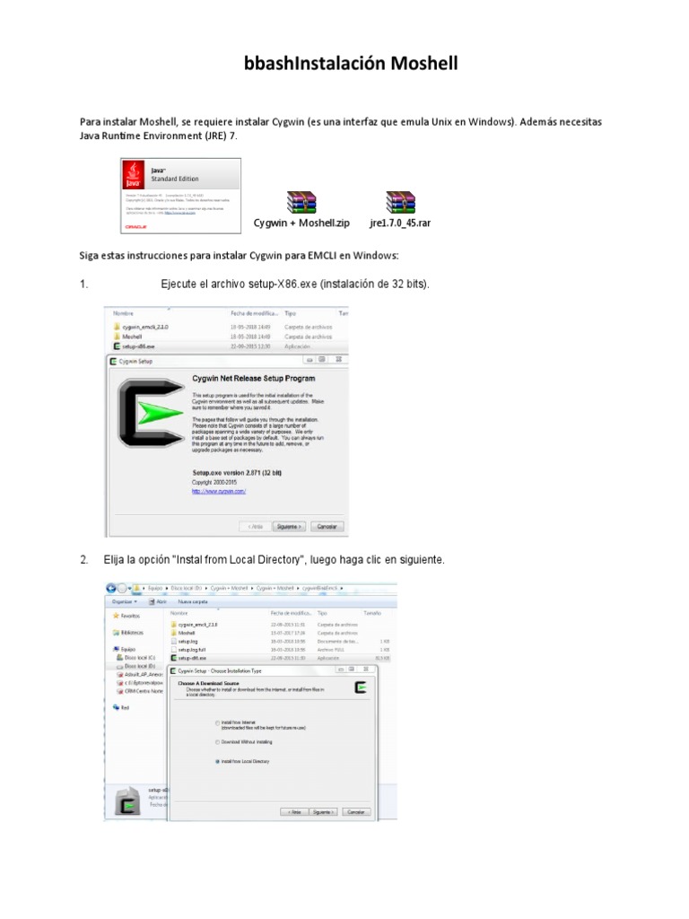 Instalación Moshell - EMCLI | PDF | Tecnología de sistema operativo | Software del sistema