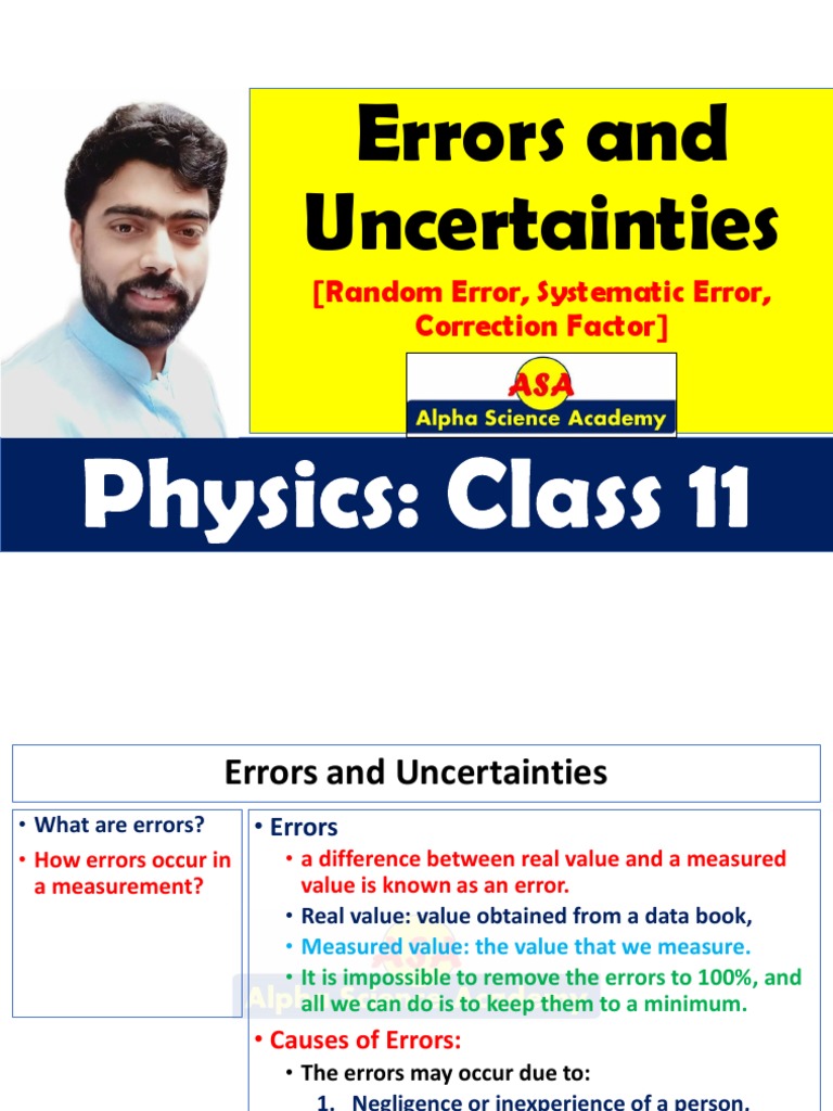 Errors and Uncertainties | PDF | Observational Error | Uncertainty