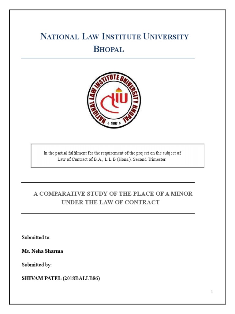 Minor Contract I | PDF | Consideration | Legal Guardian