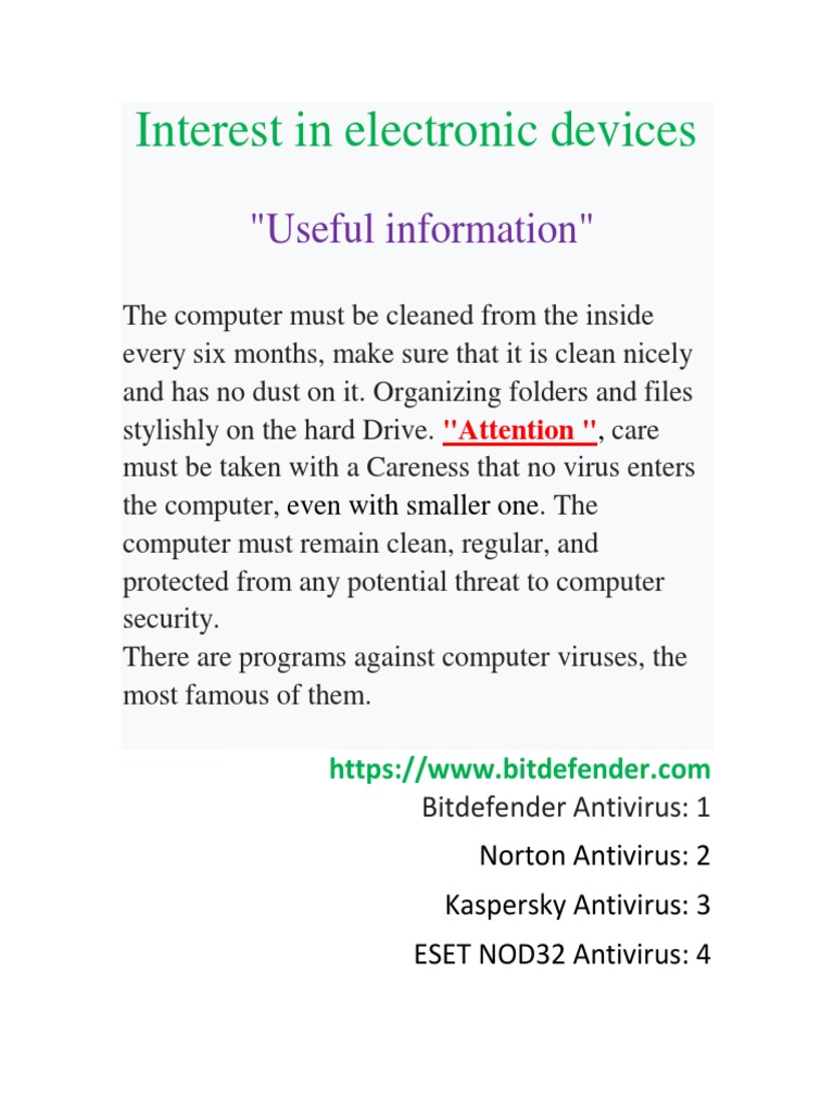 Interest in Electronic Devices: "Useful Information" | PDF