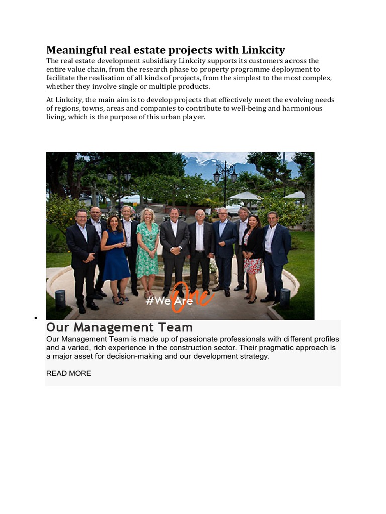 Linkcity: Real Estate Development Solutions | PDF