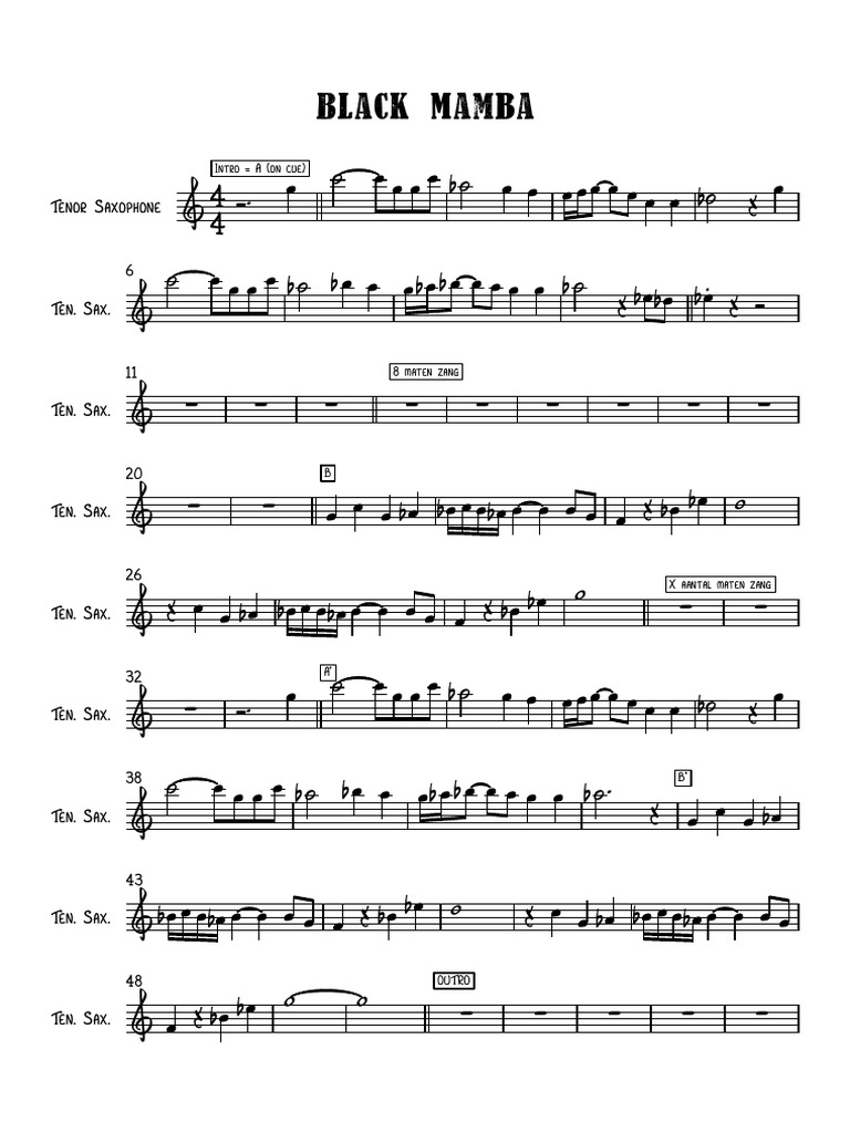 Black Mamba | Descargar gratis PDF | Divertissement (Général)