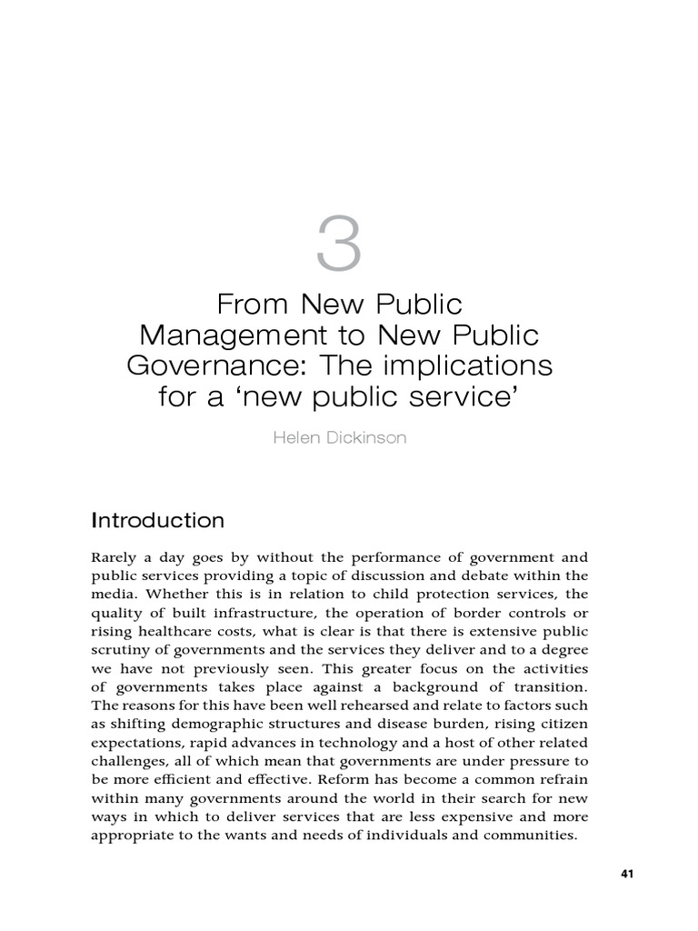 New Public Governance | PDF | Governance | Community