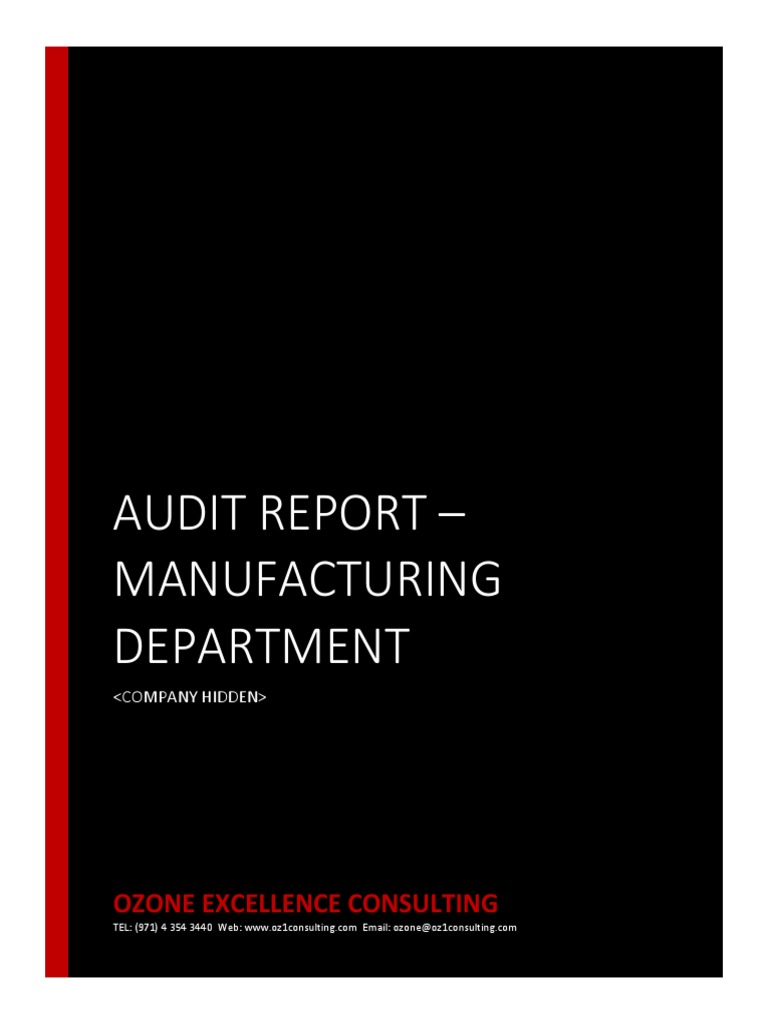 Manufacturing Audit Report Summary | PDF | Audit | Calibration