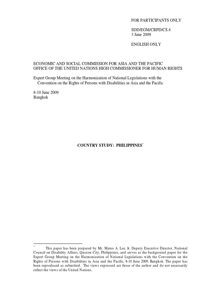 Conventions On The Rights of PWD AsiaPacific | PDF | Disability ...