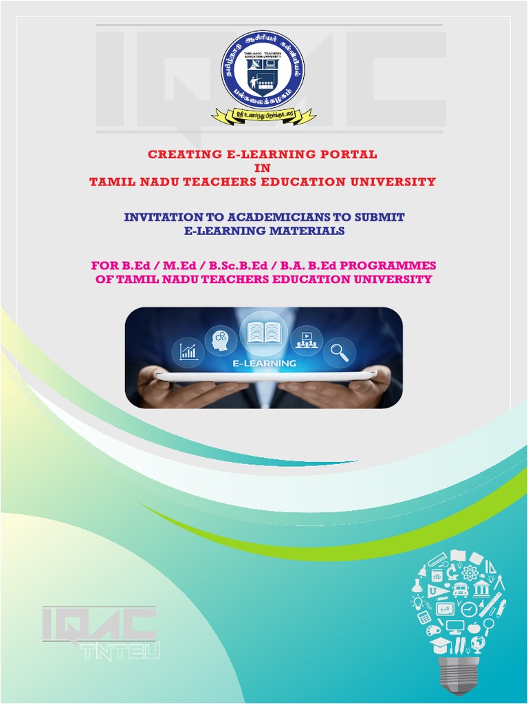 Tnteu: Creating E-Learning Portal IN Tamil Nadu Teachers Education ...