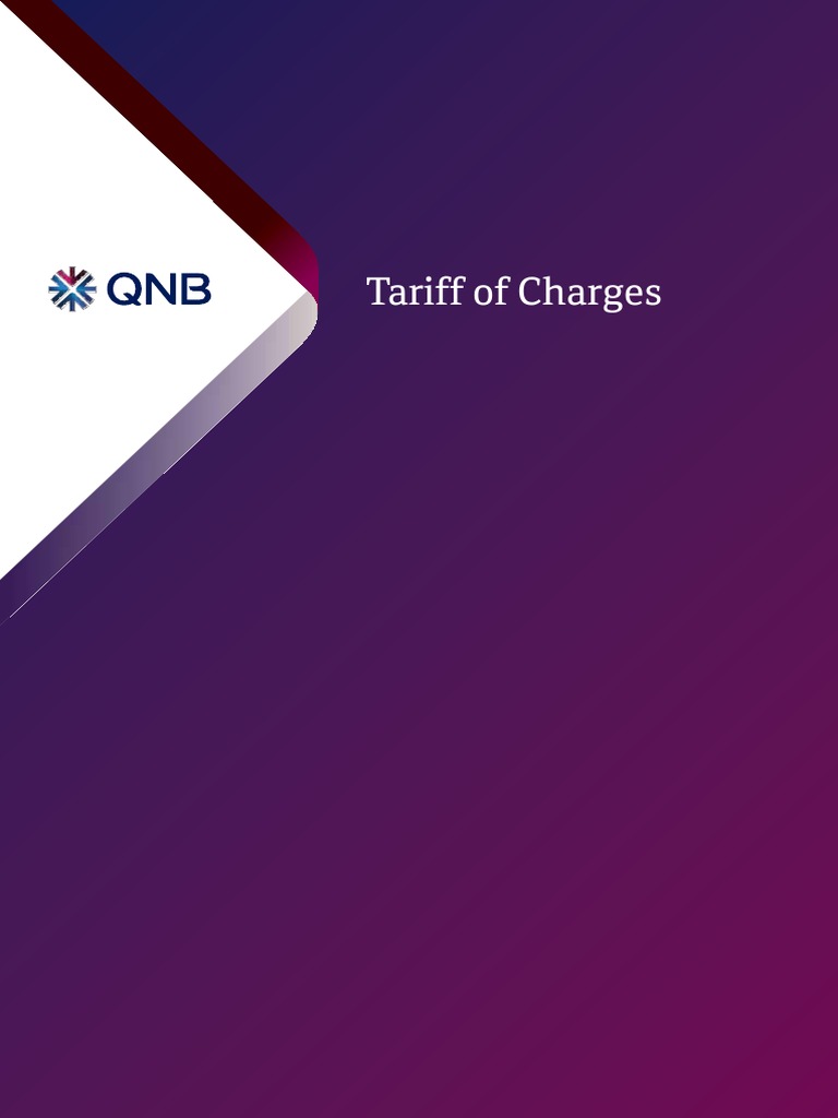 QNB Oman - Tariff of Charges-Retail-Version-2EN | PDF | Cheque ...