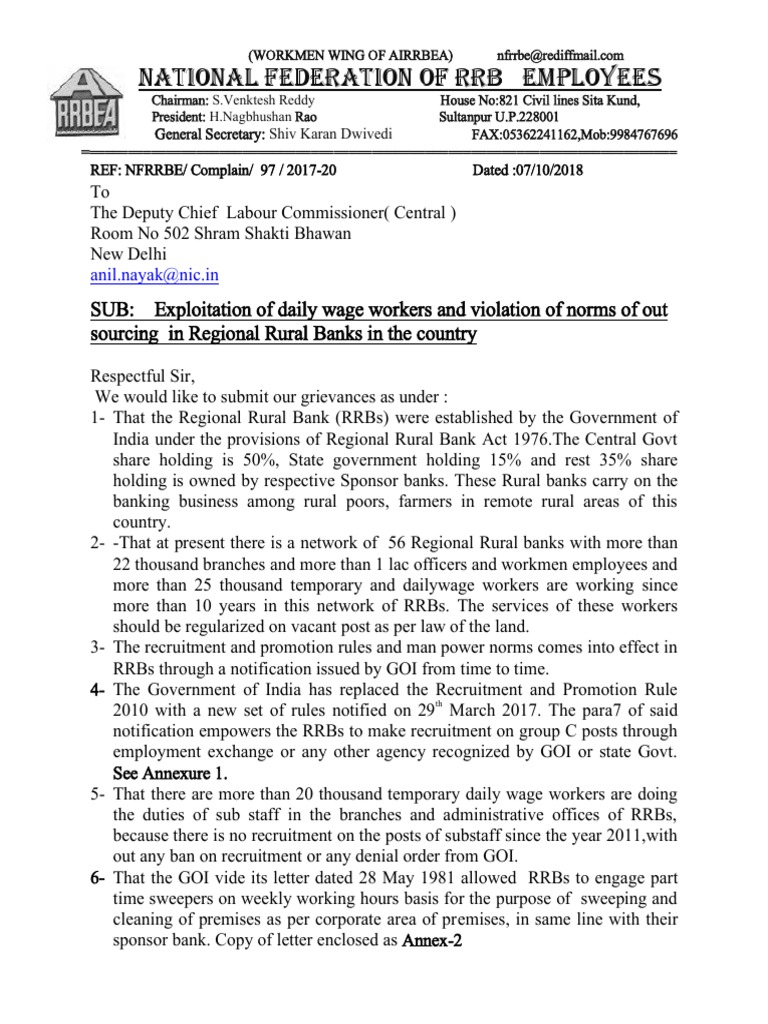 National Federation of RRB Employees | PDF | Salary | Employment