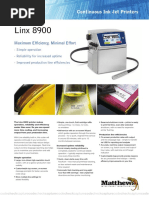 Linx 8920 Datasheet | PDF | Printer (Computing) | Usb