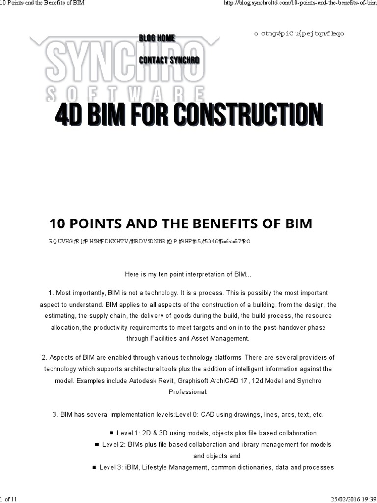 10 Points and The Benefits of BIM | PDF | Building Information Modeling ...
