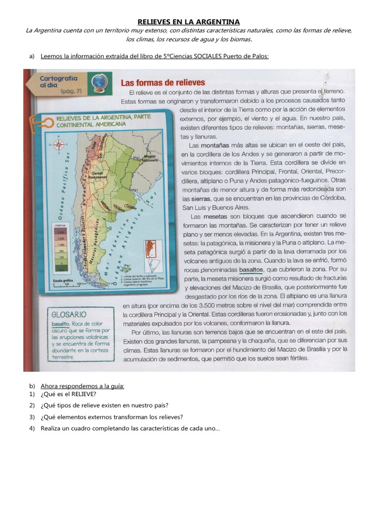 Relieves en La Argentina | PDF
