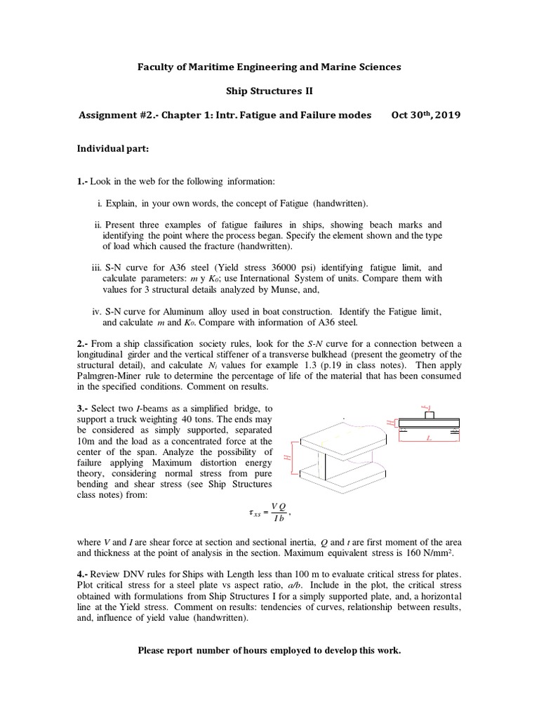 Ship Structures II: Fatigue Analysis | PDF | Fatigue (Material ...