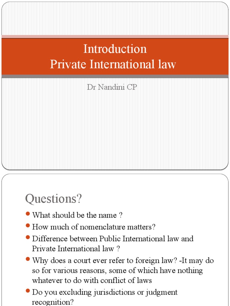Private International Law Insights | PDF | Lawsuit | Judgment (Law)