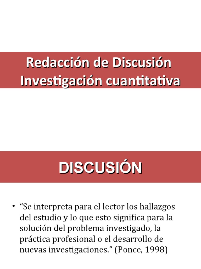 Guía para Redacción de Discusión en Investigación | PDF | Teoría ...