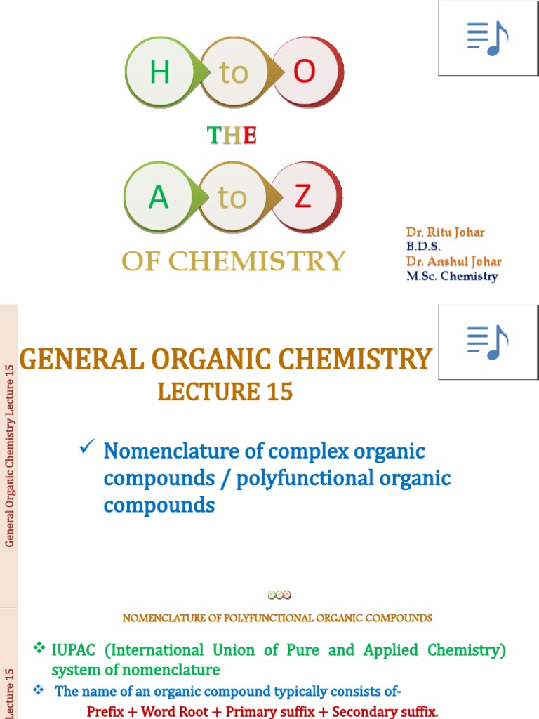 Nomenclature of Polyfunctional Organic Compounds | PDF | Functional ...