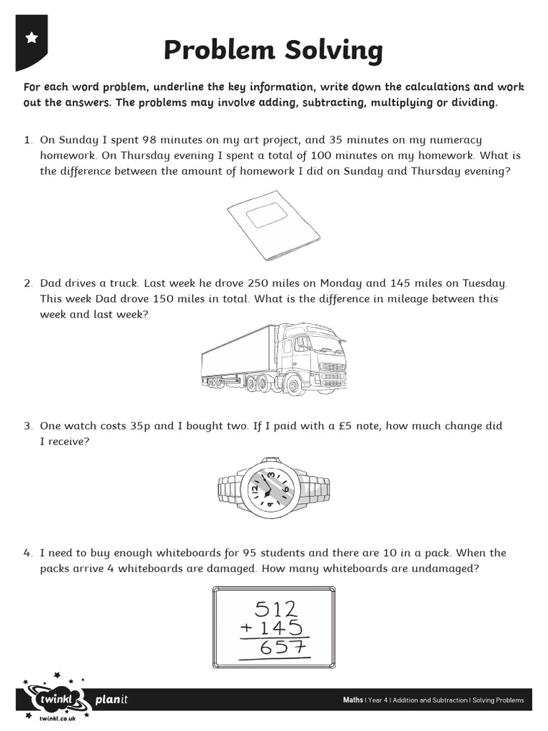 t2 M 2462 Differentiated Addition and Subtraction Word Problem Activity ...