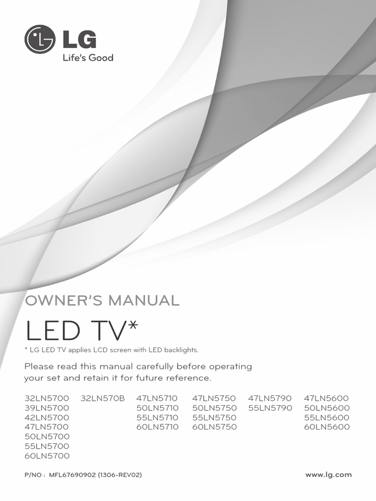 Led TV : Owner'S Manual | PDF | Ac Power Plugs And Sockets | Hdmi