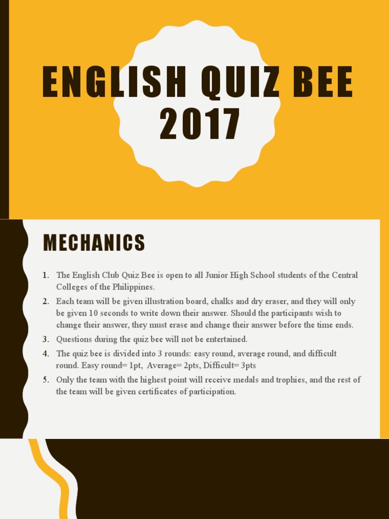 English Quiz Bee | PDF | Laozi