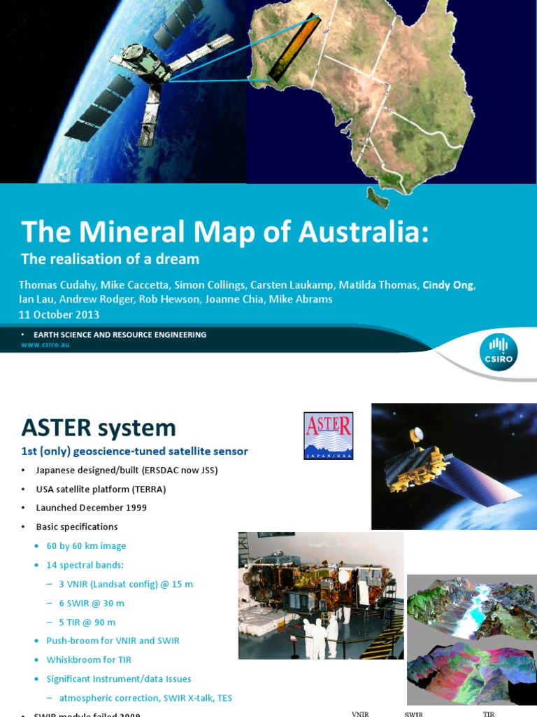 Mineral Map of Australia From ASTER Mosaics PDF | PDF | Remote Sensing ...