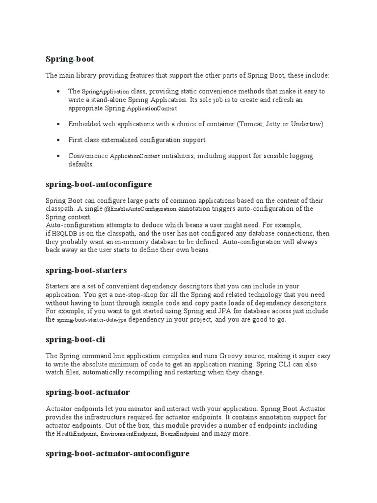 Spring-Boot: Springapplication Applicationcontext | PDF | Command Line ...