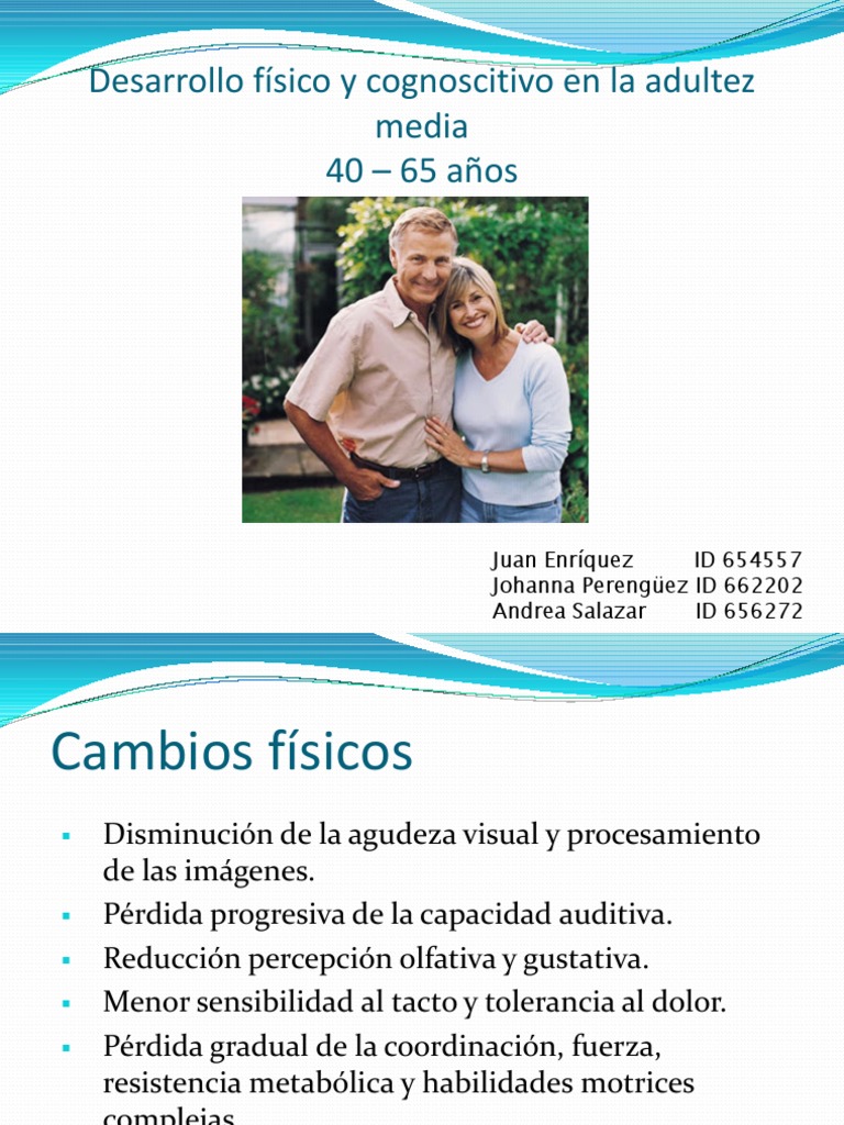 Desarrollo Físico y Cognoscitivo en La Adultez Media | PDF | Adultos | Sicología