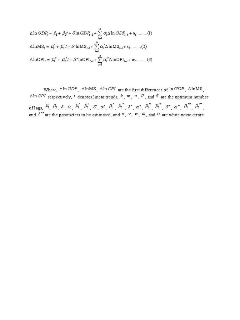 Economic Model Parameter Estimation | PDF