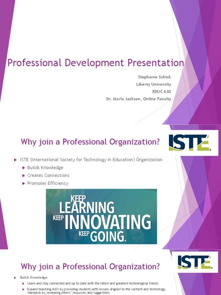 Educ 630 - Professional Development Presentation | PDF | Educational Technology | Classroom