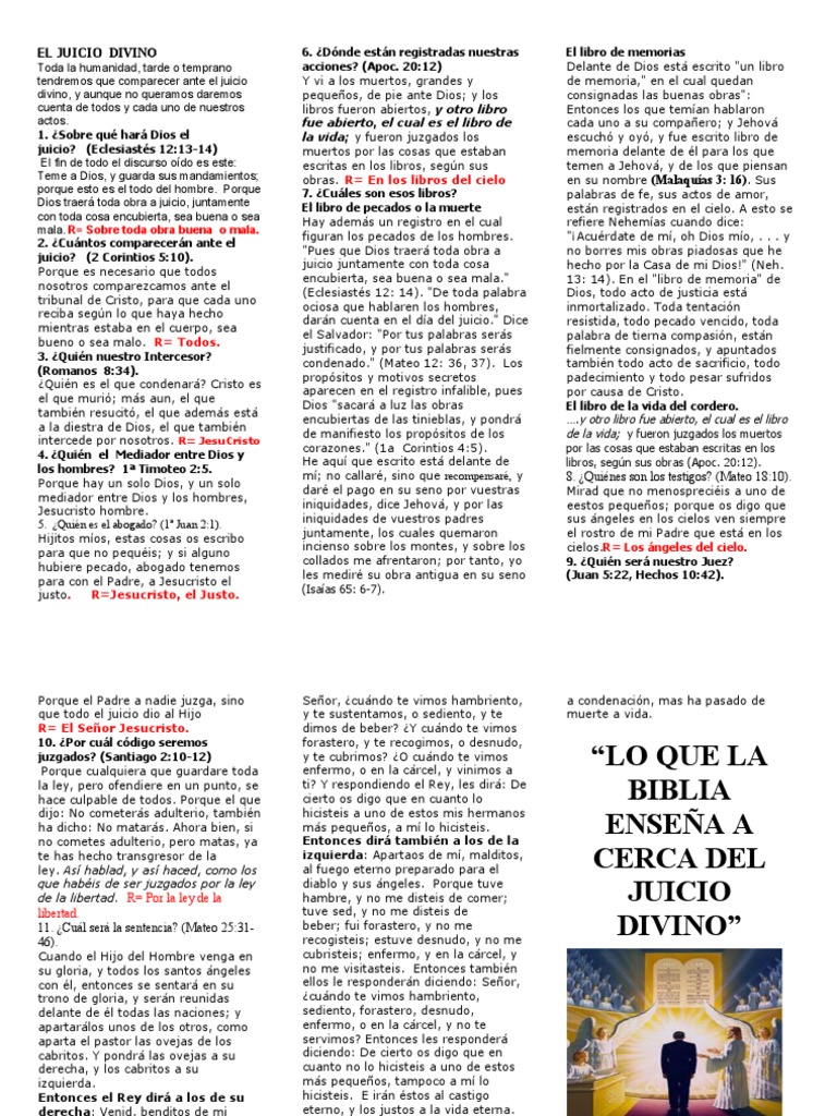 El Juicio Divino Según la Biblia | PDF | Cristo (título) | Pecado