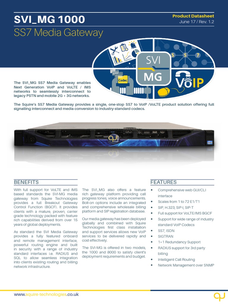 SS7 Media Gateway: SVI - MG 1000 | PDF | Session Initiation Protocol ...