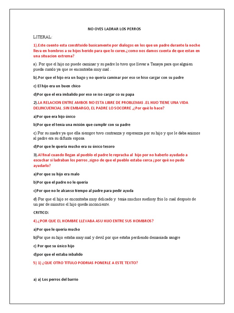 NO OYES LADRAR LOS PERROS Wendy Pariona | PDF