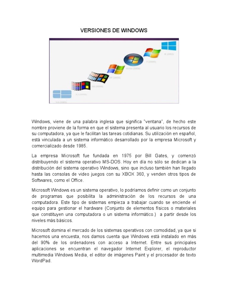 Versiones de Windows | PDF | Microsoft Windows | Windows 7