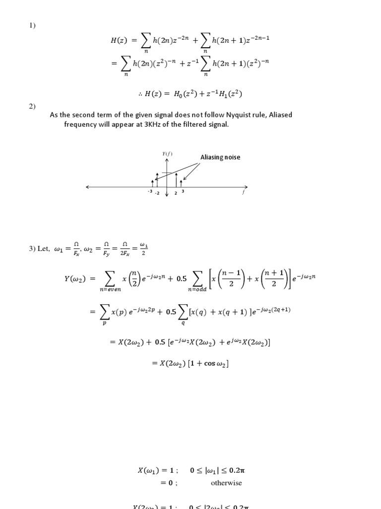 Fourier Analysis of Aliasing Effects in Downsampled Signals | PDF ...