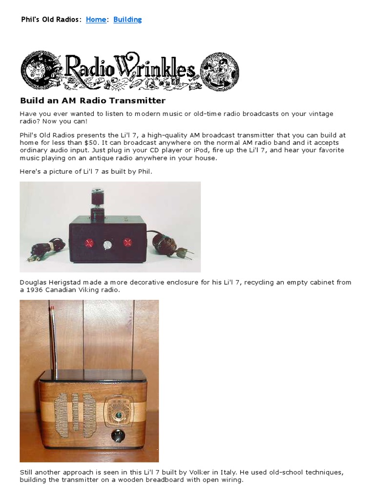 Build An AM Radio Transmitter PDF | Download Free PDF ...