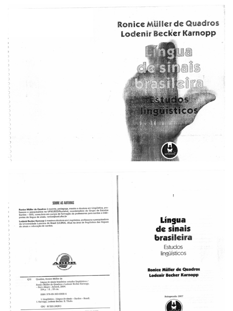 Língua de Sinais - Estudos Línguisticos (Ronice Quadros) PDF | PDF