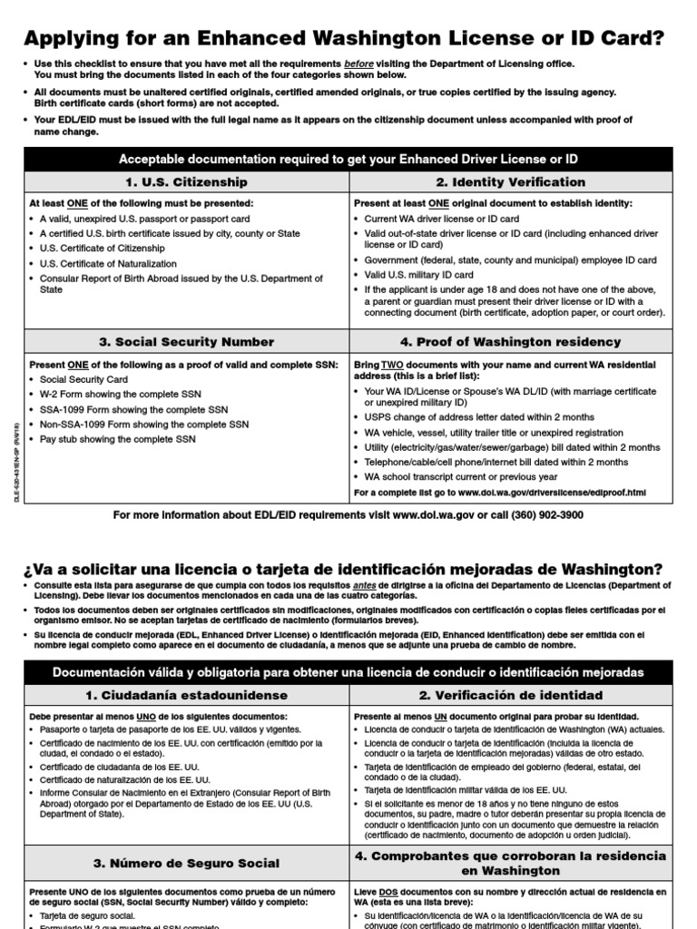 Docs Needed To Get Enhanced Drivers License - 520431 | PDF | Birth ...