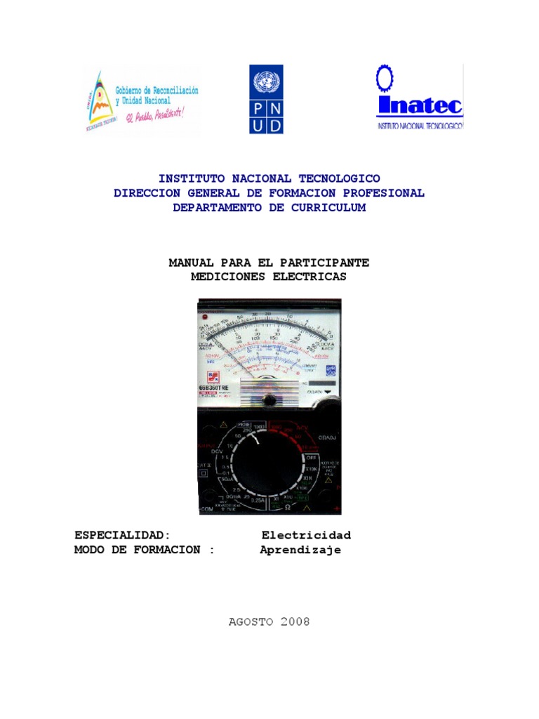 Manual de Mediciones Electricas | PDF | Energia electrica | Corriente eléctrica