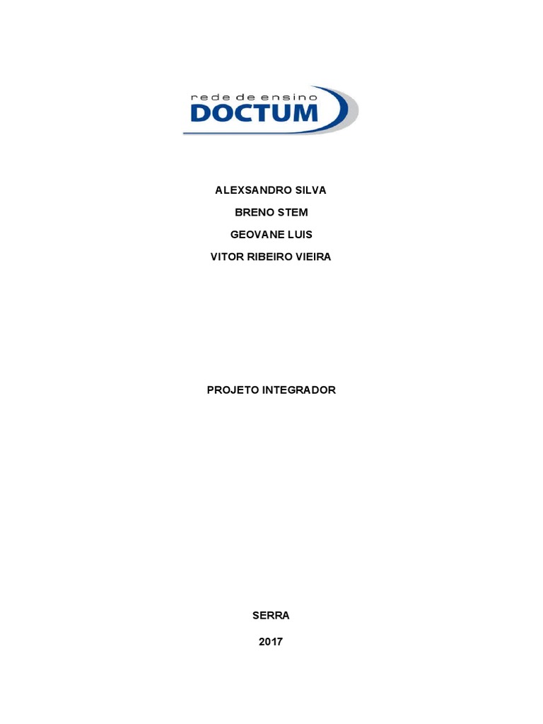 Capa (Projeto Integrador) | PDF