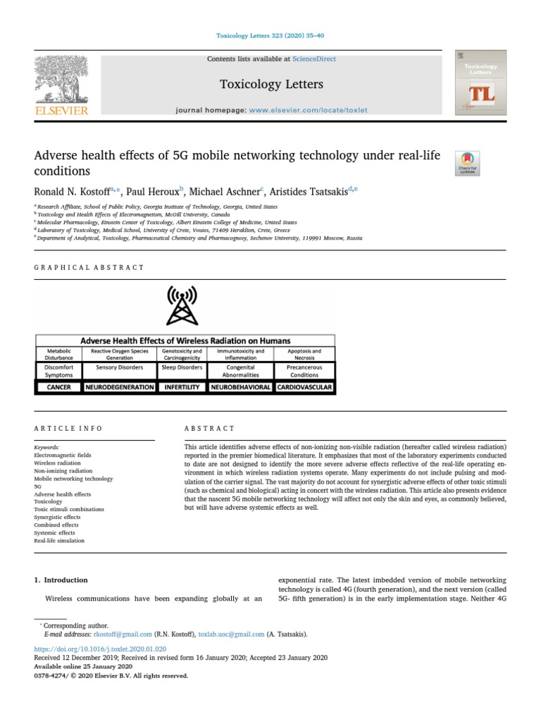 Adverse Health Effects of 5G Mobile Networking Technology Under Real ...