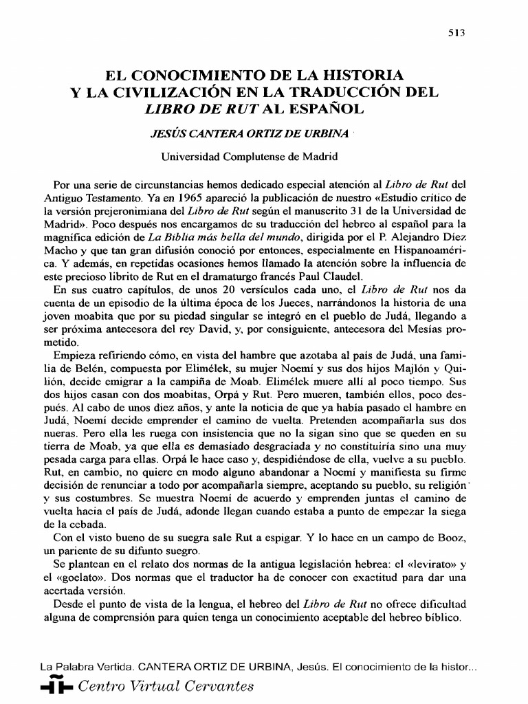 El Libro de Rut | PDF | Libro de rut | Traducciones