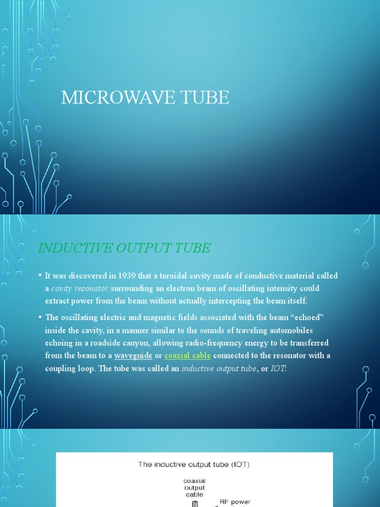 Microwave Tubes: Types and Applications | PDF | Vacuum Tube | Broadcast ...
