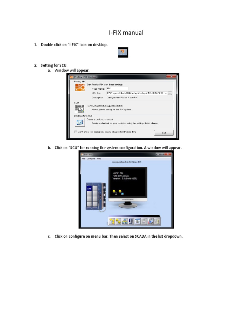 I-FIX Manual: 1. Double Click On "I-FIX" Icon On Desktop | PDF | Button (Computing) | Computer File