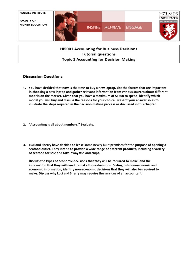 HI5001 Tutorial - Topic 1 Questions | PDF