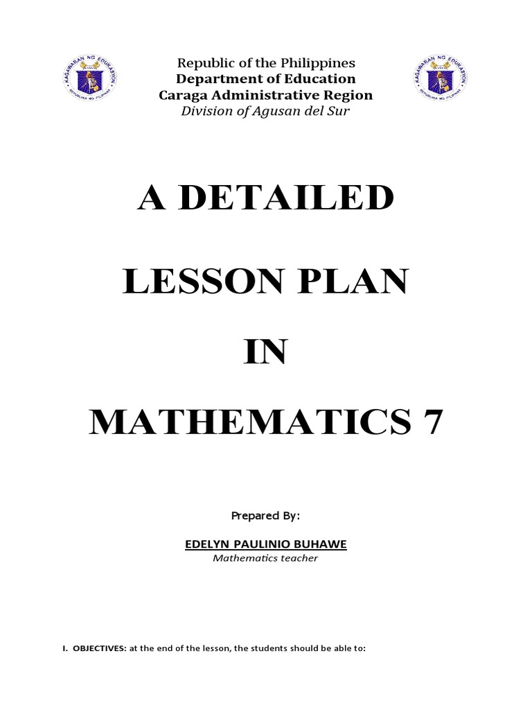 WEEK 9.3lesson Plan Word Problems Linear Equations | PDF | Equations ...