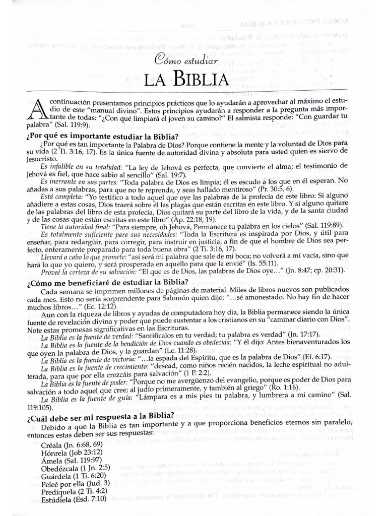 Cómo Estudiar La Biblia Pdf Pdf