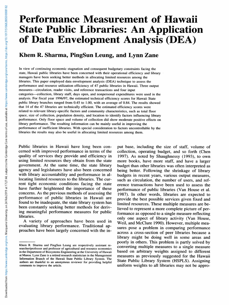 DEA For Class | PDF | Economies | Business