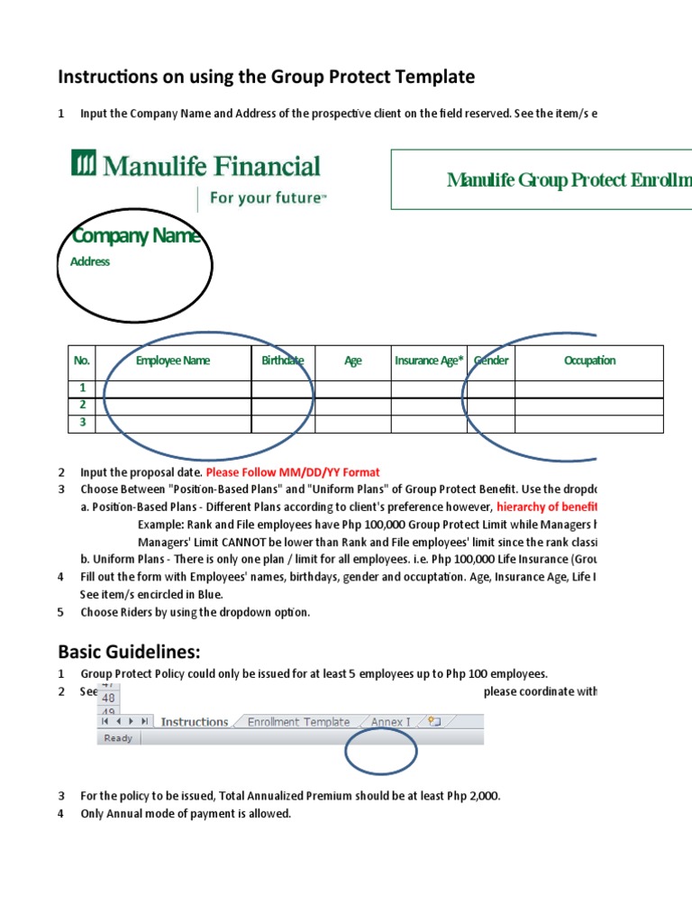 Instructions and sample template for creating a position-based group ...